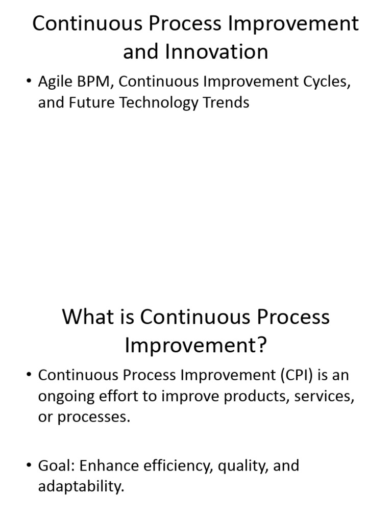 Topic-6-Continuous Process Improvement BPM | PDF