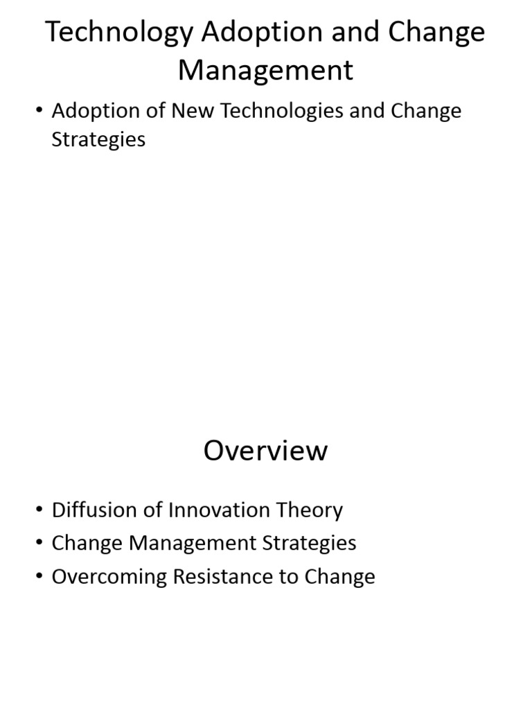 Tech Adoption & Change Management Strategies | PDF