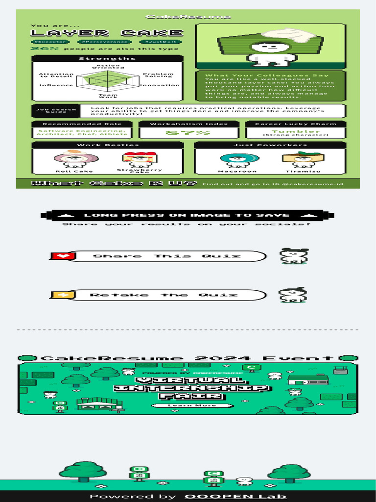 CakeResume What Cake R U - Result OOOPEN Lab | PDF