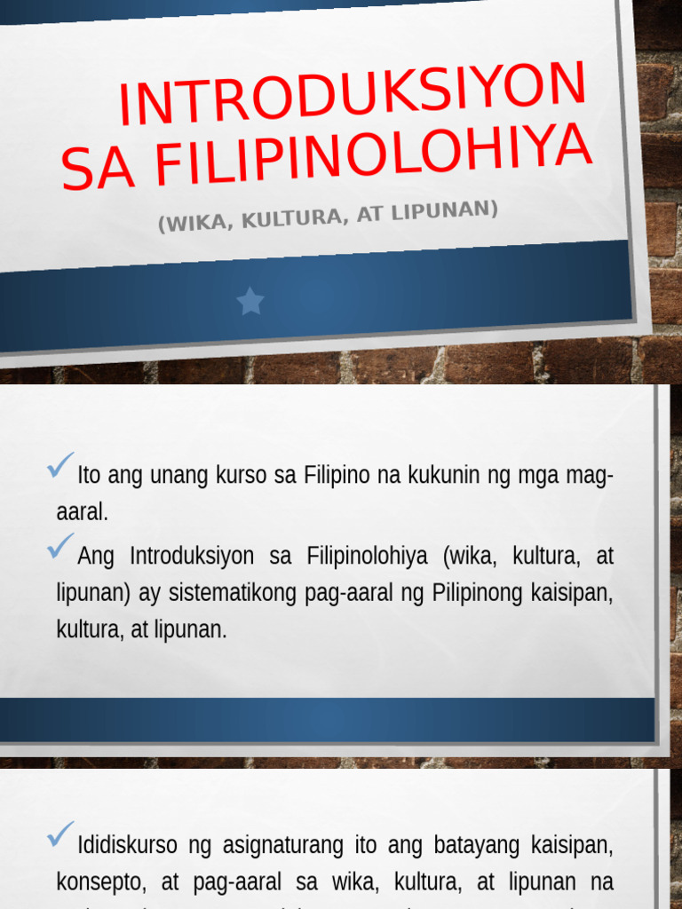 Introduksiyon Sa Filipinolohiya | PDF