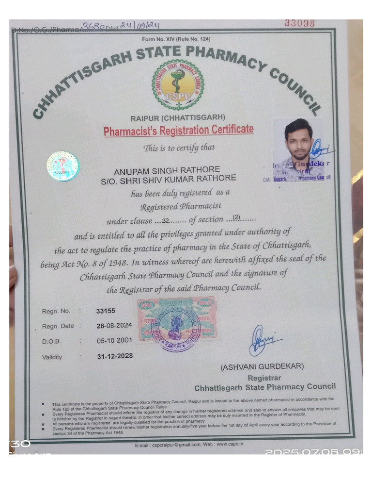 Registered Pharmacist | PDF