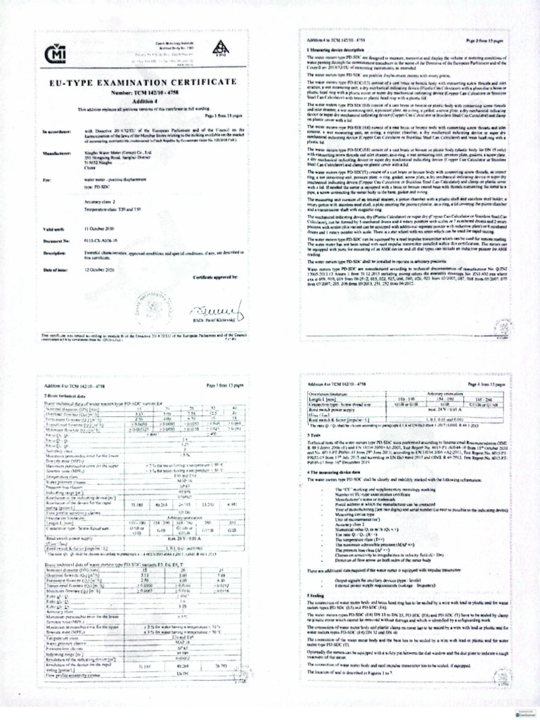 Documentos Anexos Medidores | PDF