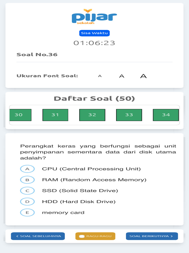Ujian - Pijar Sekolah | PDF