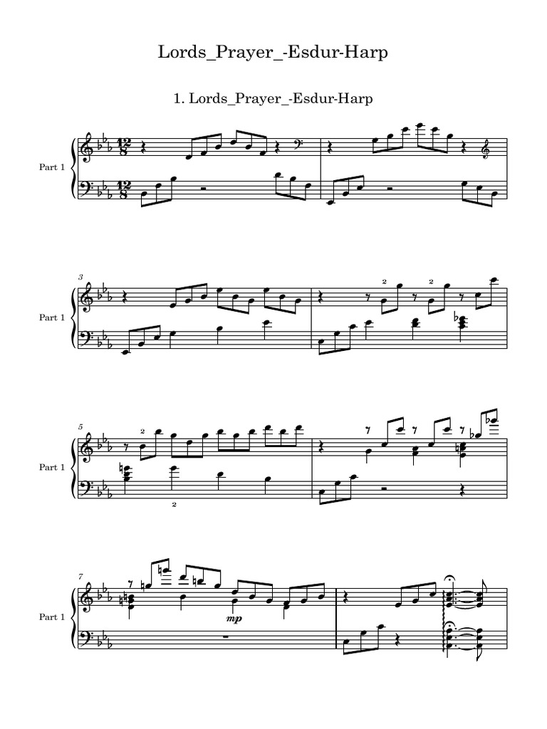 01 - Partitura Completa - Lords - Prayer - Esdur-Harp | PDF