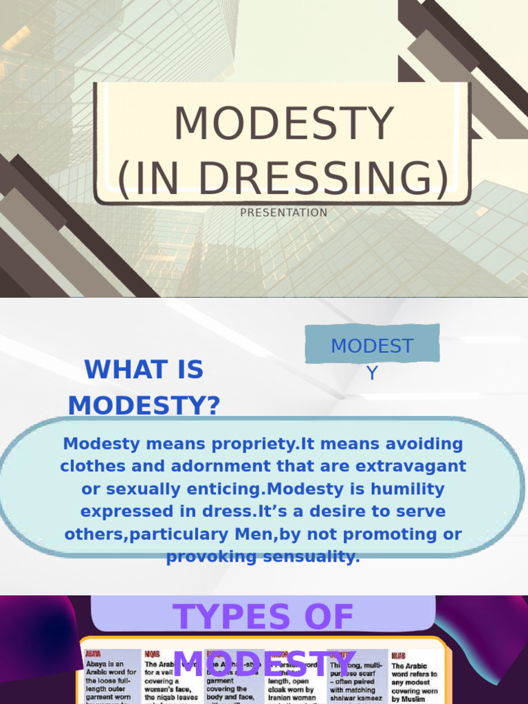Modesty (In Dressing) | PDF