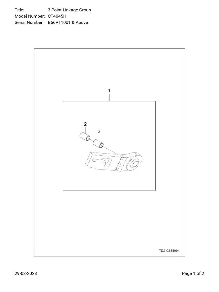3 Point Linkage Group - CT4045H | PDF