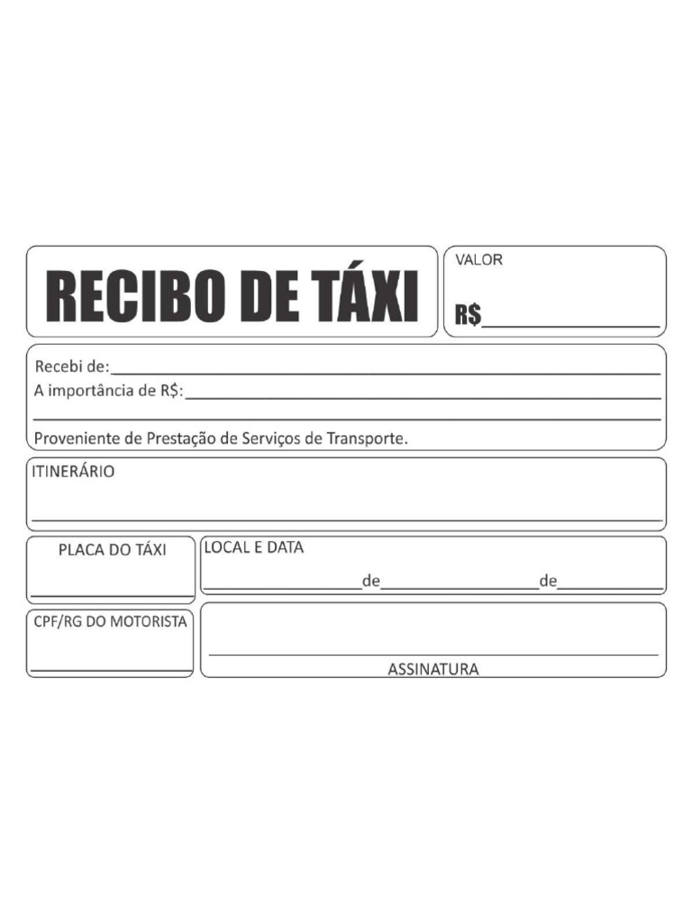 Recibo de Taxi | PDF