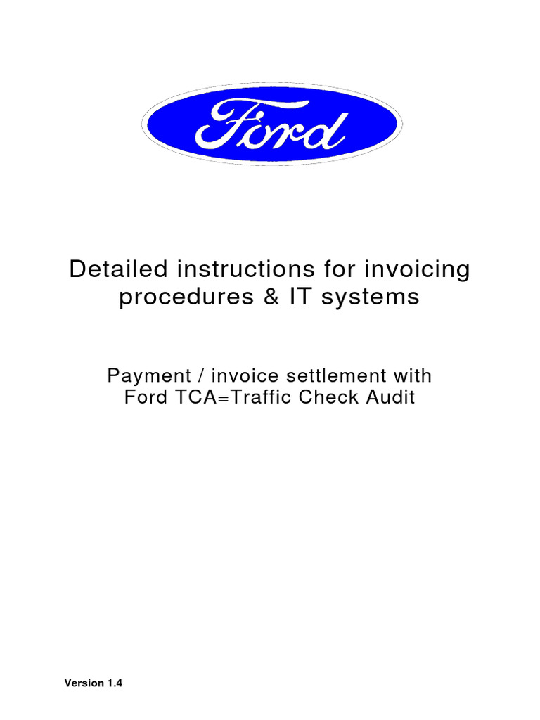 File 5 - TCA-Guideline - Detailed Instructions For Invoicing Procedures v1!4!08!05!12 | PDF ...