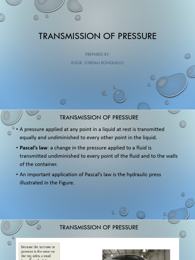 Transmission of Pressure | PDF