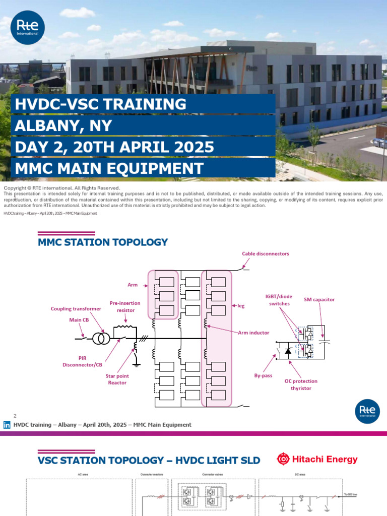 RTEi - HVDC - Training - Albany - Day2 - AM - HVDC - MMC Equipment 1 | PDF | High Voltage Direct ...