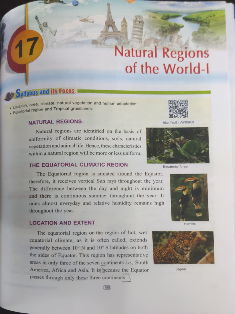 Grade 9 Geography Chapter 17 Natural Regions of The World - 1 | PDF
