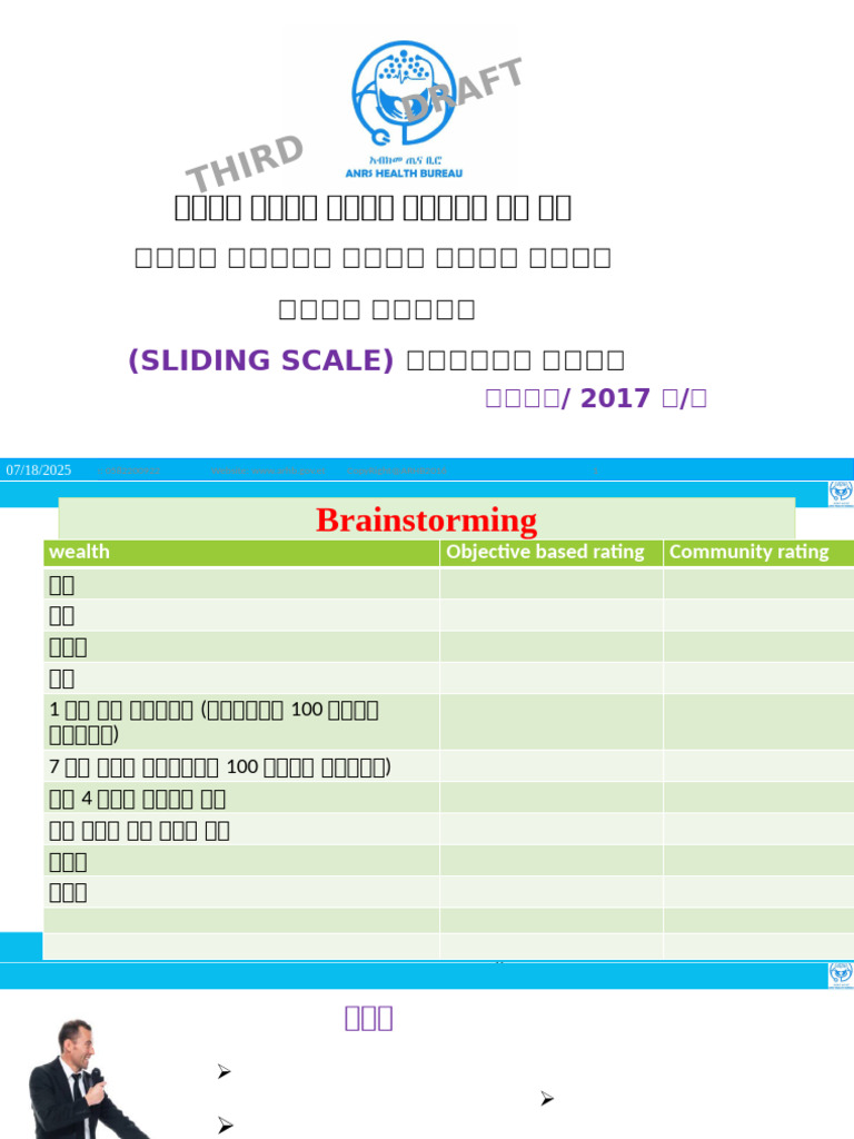 3rd Draft Sliding Scale | PDF