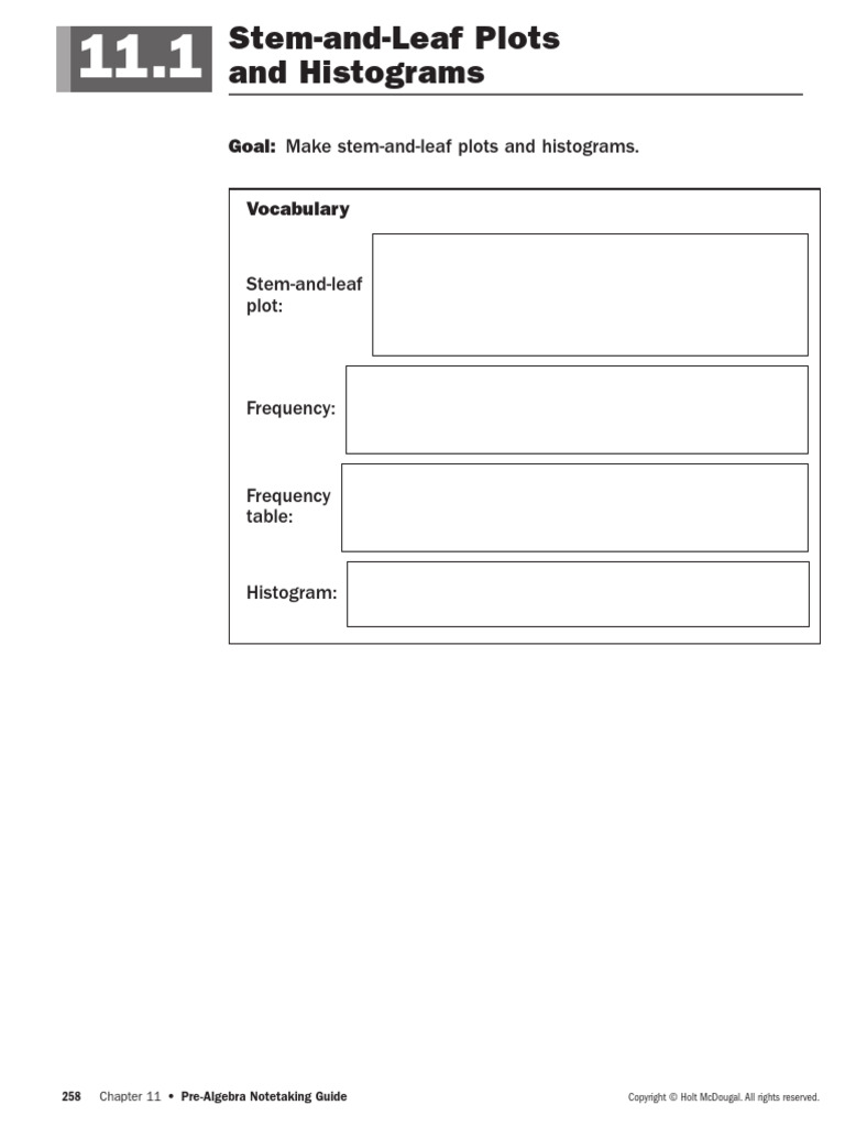 Notes Taken / Pre-Algebra / Grade 7 / Ch. 11 | PDF | Quartile ...