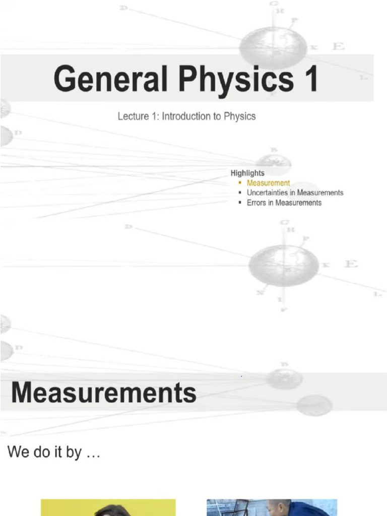 Physics Lesson 1 Week 1 | PDF