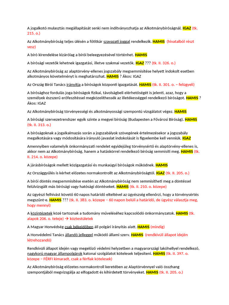Alkotmány Tarcsay Féle 2 | PDF