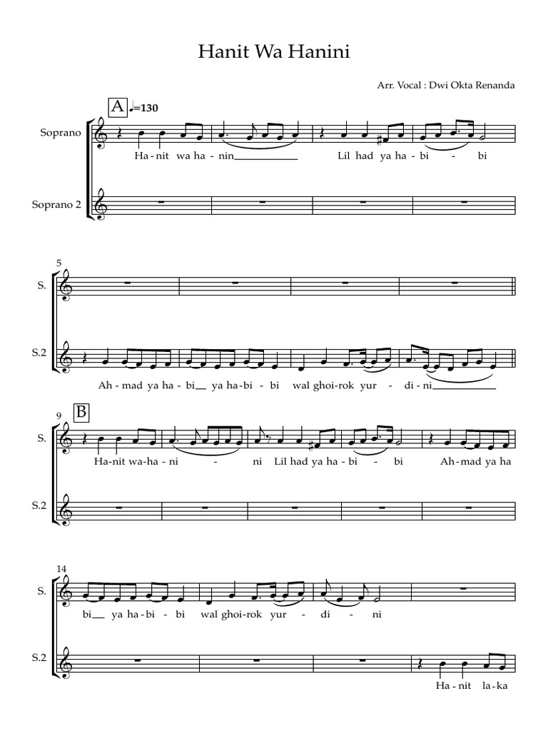 Hanit Wa Hanini - 2 Suara | PDF