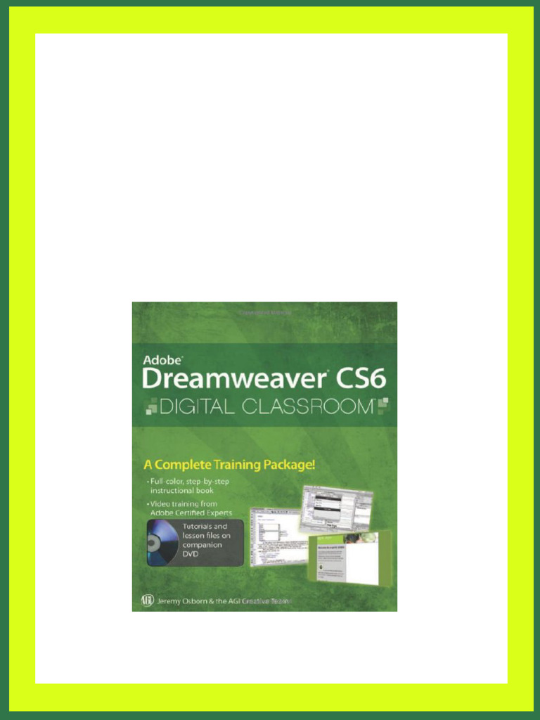Adobe Dreamweaver CS6 Digital Classroom 1st Edition Jeremy Osborn PDF Download | PDF | Adobe ...
