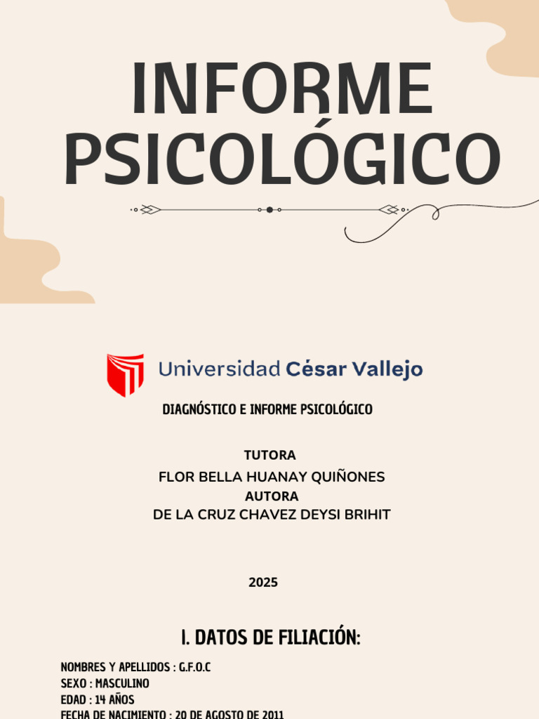 INFORME PSICOLÓGICO (2) .PDF - 20250712 - 075816 - 0000 | PDF | Cociente de inteligencia | Atención