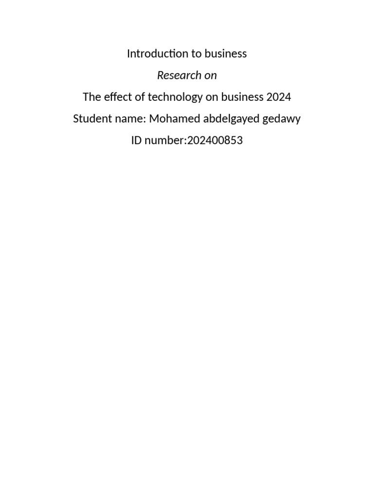 Introduction To Business | PDF