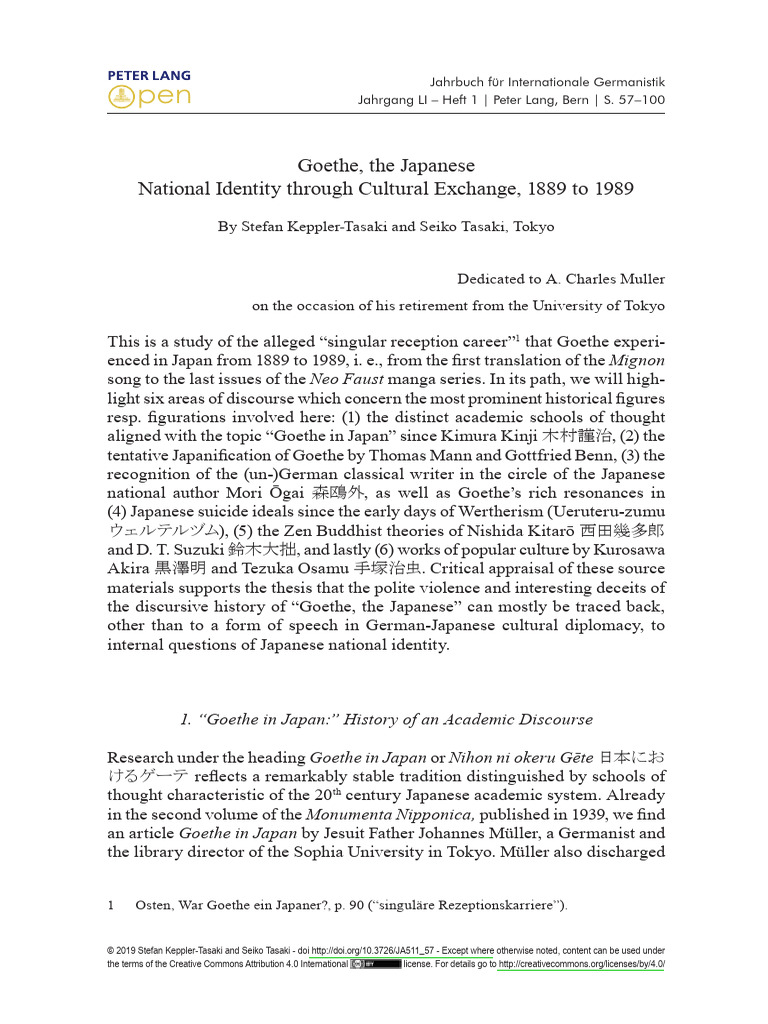 Goethe's Influence on Japanese Identity | PDF