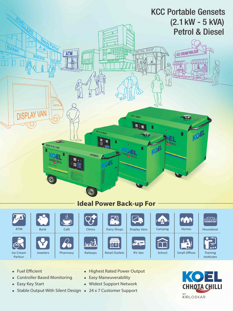 KCC - 2.1kW To 5kVA Portable | PDF | Electrical Engineering | Power ...
