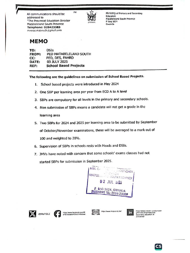 School Based Projects | PDF