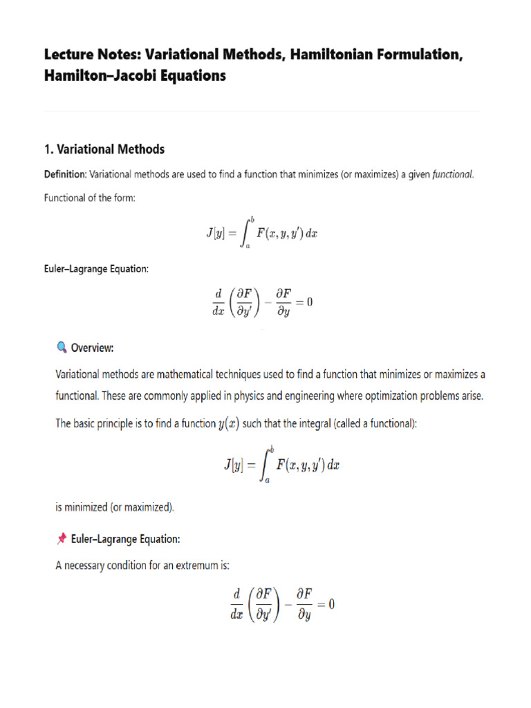 Variational Methods | PDF