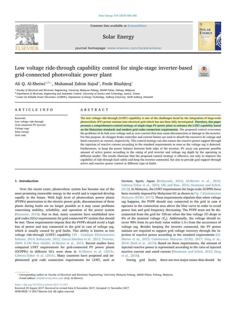 Single Stage Inverter Based PV | PDF | Photovoltaic System | Photovoltaics