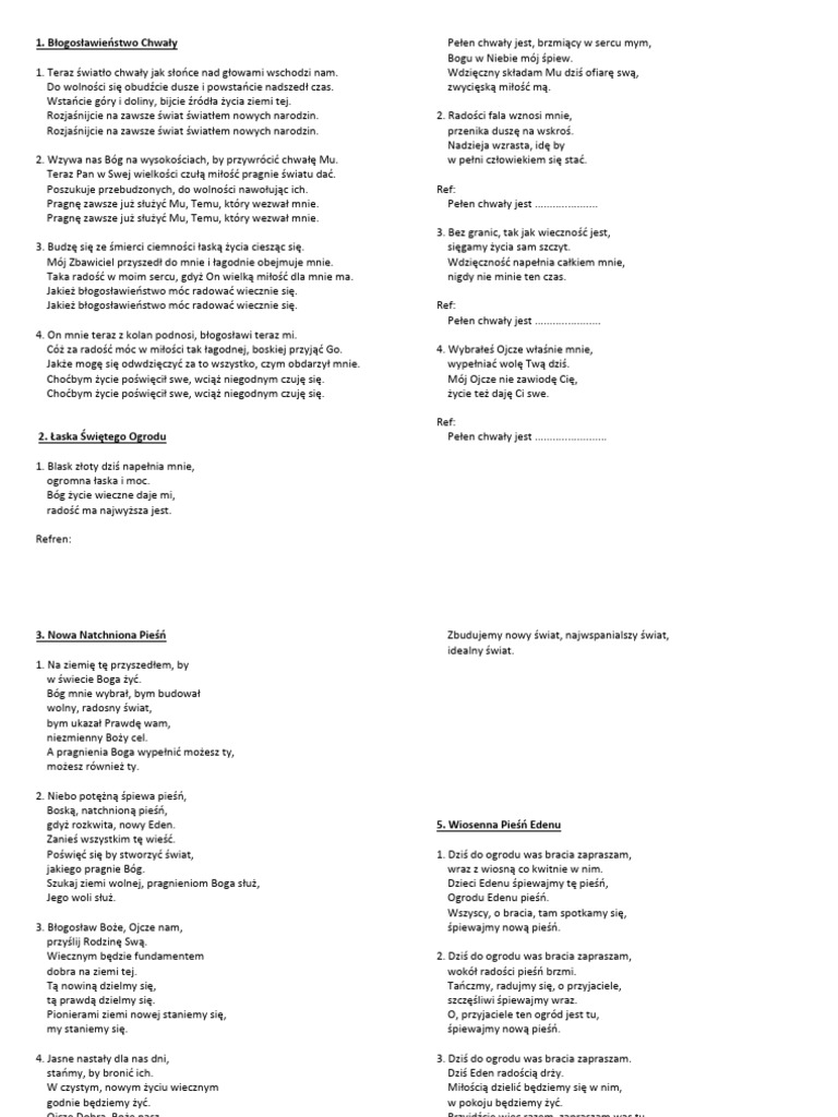 Holy-Songs Kościół | PDF