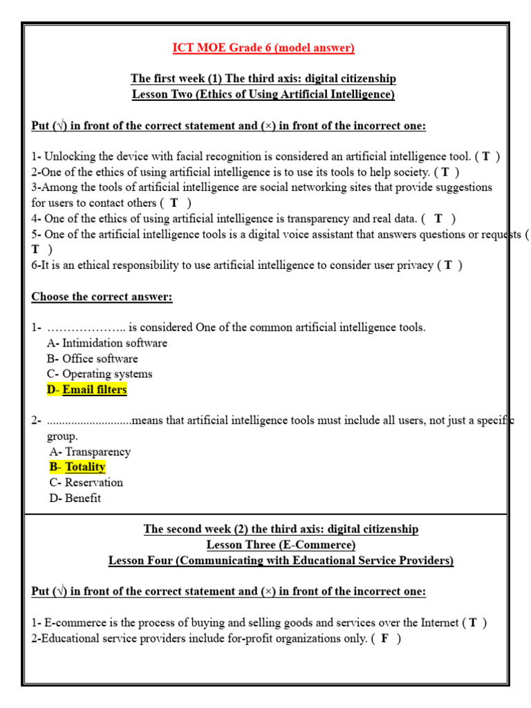 MA Final ICT MOE Grade 6 | PDF | Operating System | Microsoft Windows