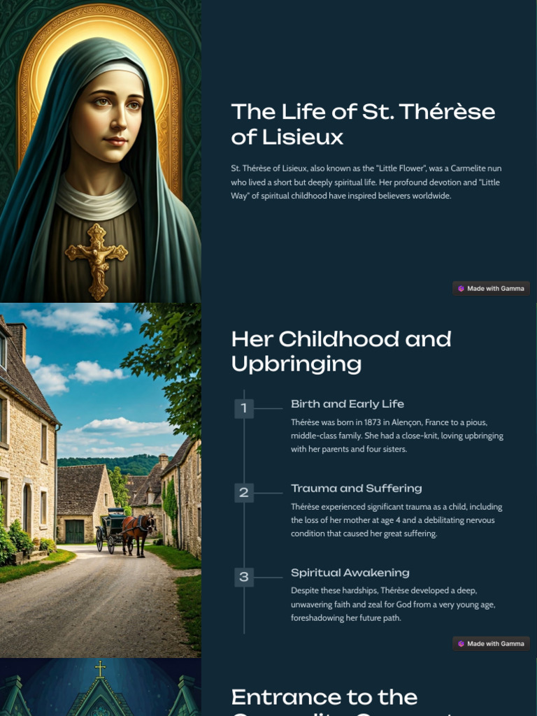 Biography of St. Thérèse of Lisieux | PDF | Mary, Mother Of Jesus ...