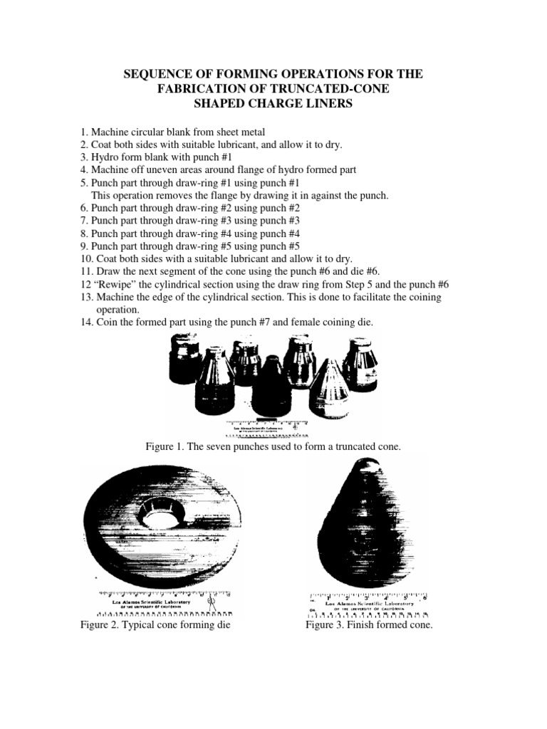 Punch Forming of Truncated Cones | PDF