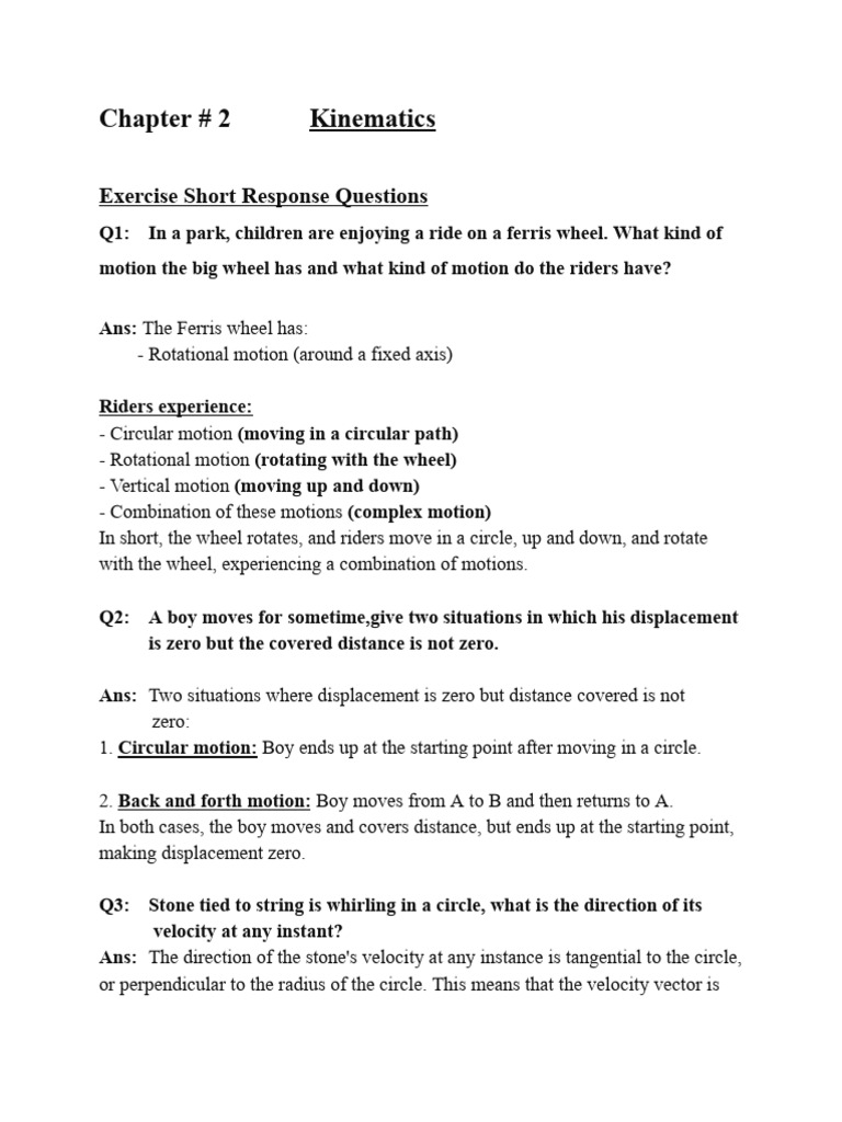 Physics Class 10 Chapter 2 | PDF | Acceleration | Rotation