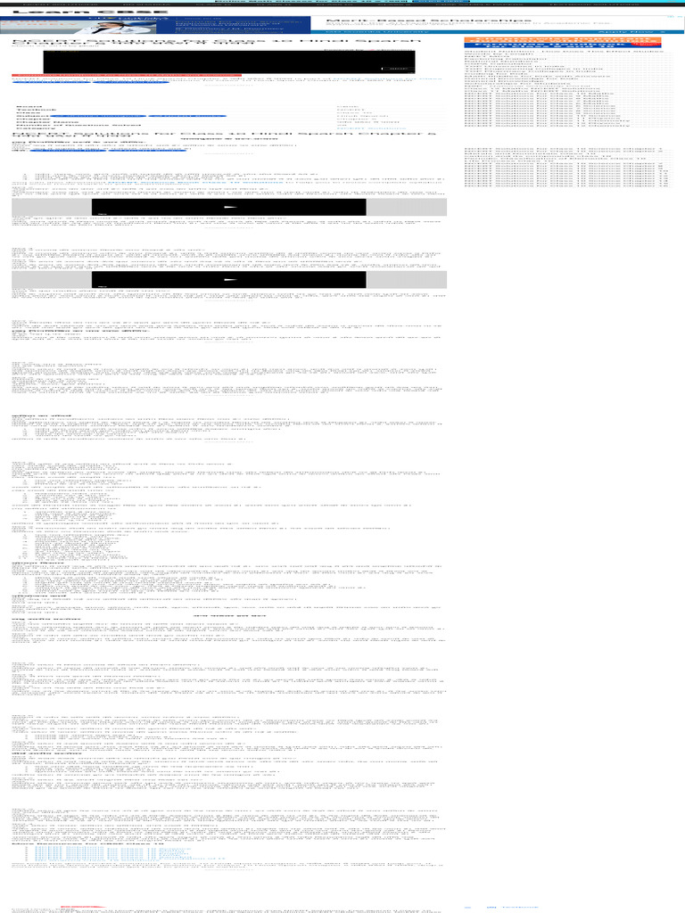 NCERT Solutions For Class 10 Sparsh II Hindi Chapter 2 | PDF