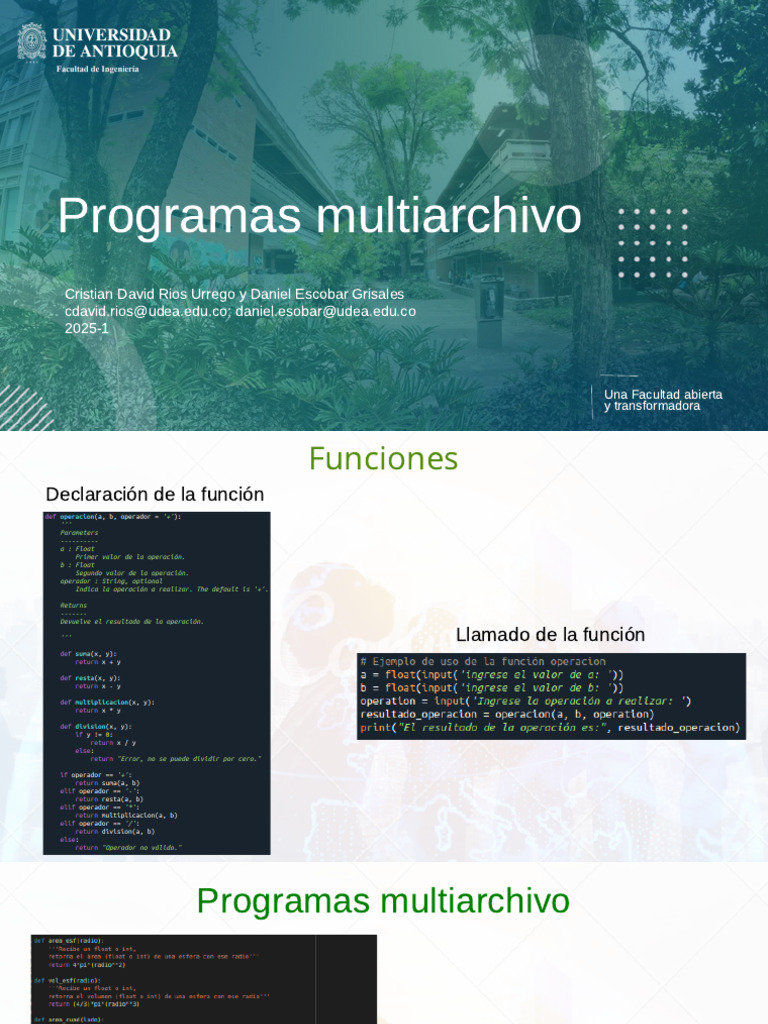 Programas Multiarchivo | PDF | Python (lenguaje de programación ...