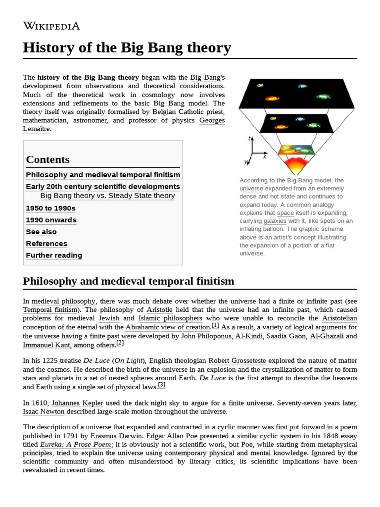 History of The Big Bang Theory | PDF | Cosmic Microwave Background ...