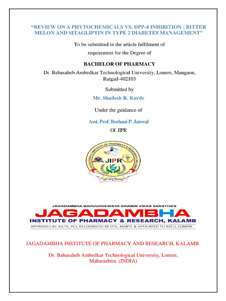 DDP - 4 Inhibition & Bitter Melon | PDF