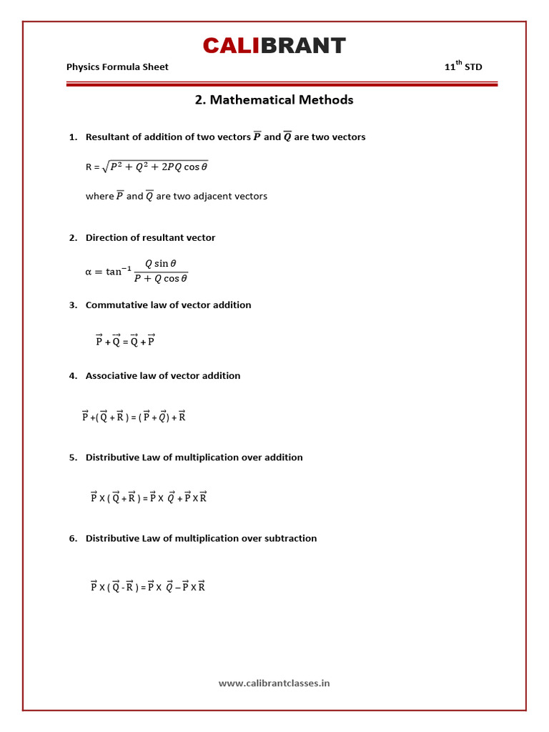 Physics - 2 - Mathematical Methods | PDF | Euclidean Vector | Geometry