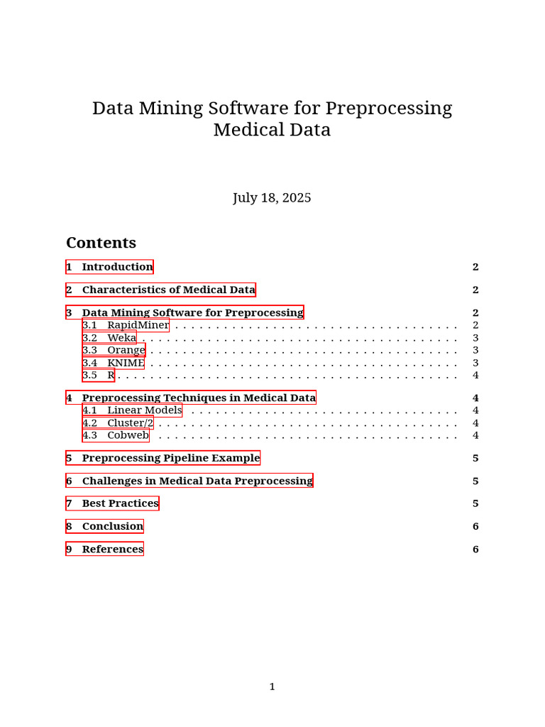 Data Mining Software For Preprocessing | PDF | Data Analysis | Cluster ...
