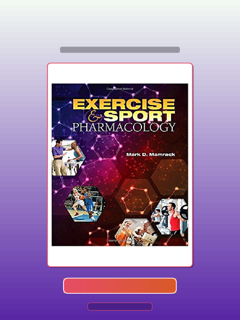 Exercise and Sport Pharmacology 1st Mamrack | PDF | Multiple Choice