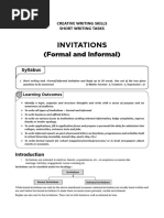 Class 12 - English - Writing Skill - Invitations and Replies - Format ...