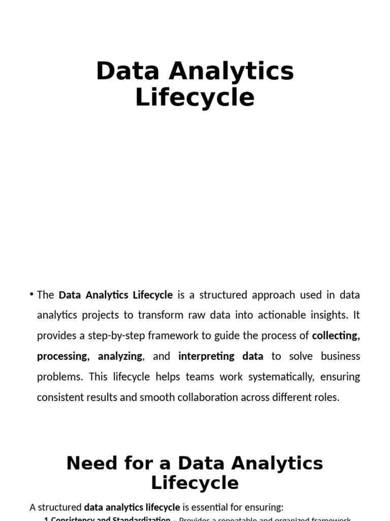 Data Analytics Lifecycle | PDF | Data Analysis | Analytics