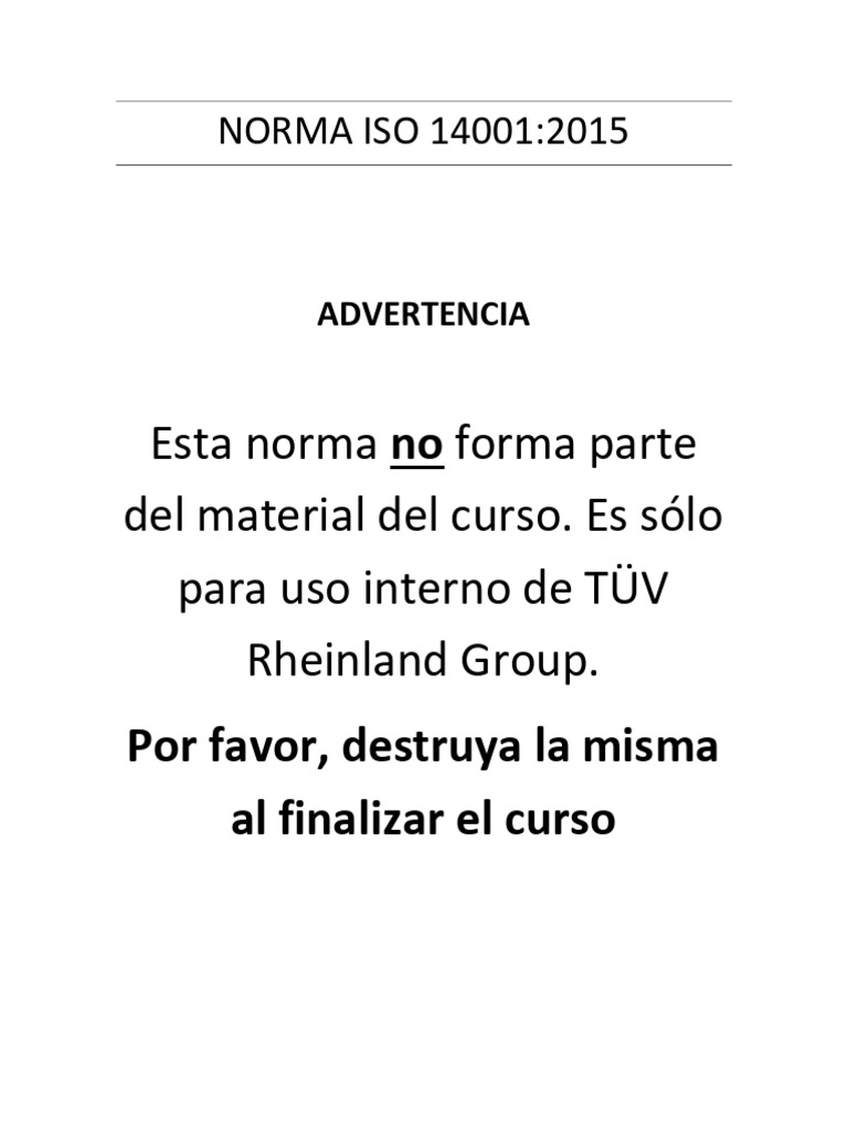 Norma ISO 14001 - 2015 | PDF