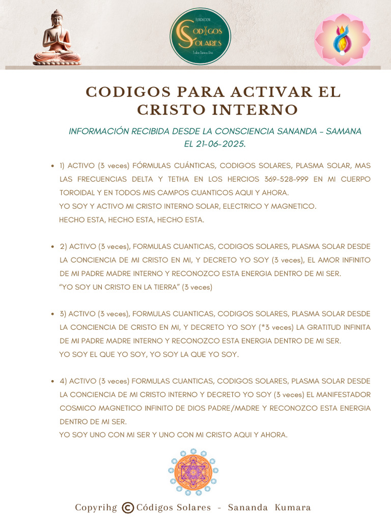Codigos Activacion Cristo Interno | PDF