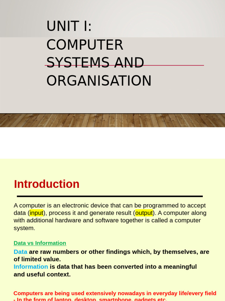 Unit1-Computer Organization Upto Os | PDF | Computer Data Storage | Operating System