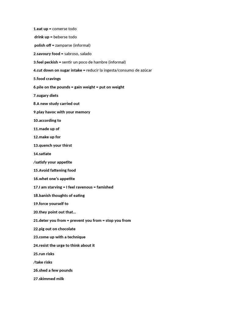 Vocabulary Tema 5 | PDF