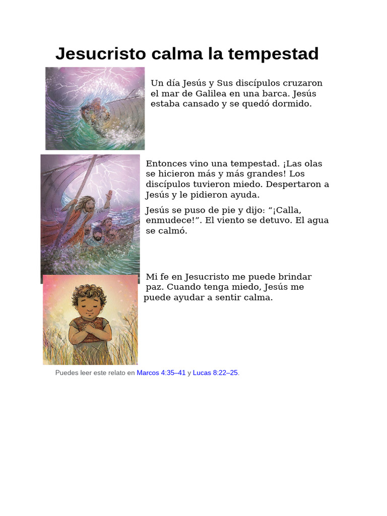 Jesucristo Calma La Tempestad | PDF