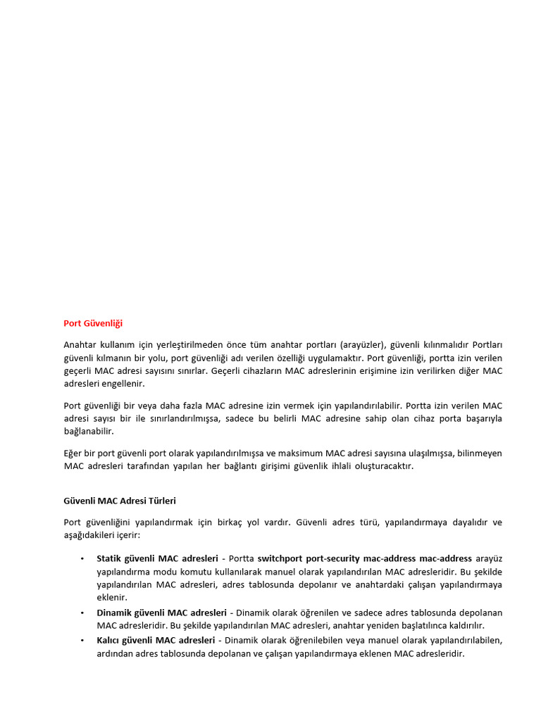 Port Security | PDF