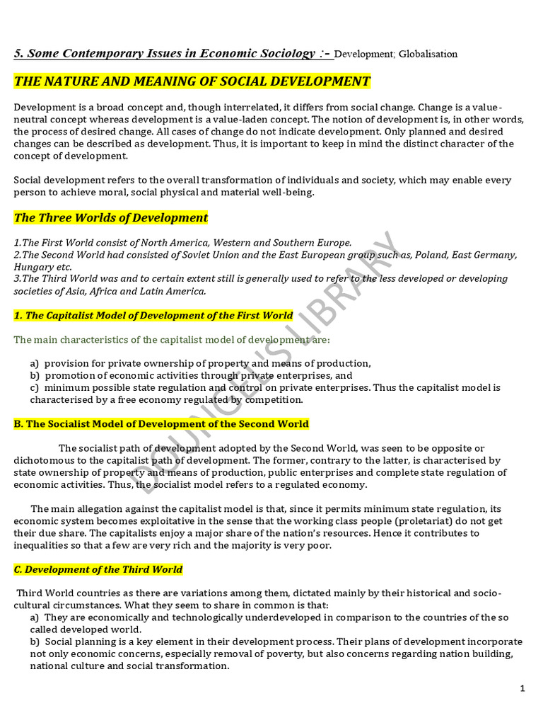 Globalization and Development | PDF | Globalization | Capitalism