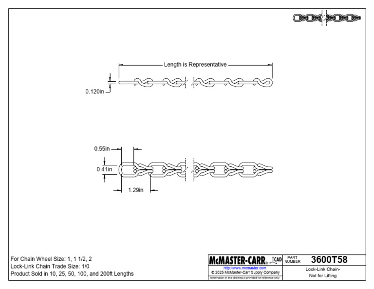 3600T58 - Lock-Link Chain-Not For Lifting | PDF